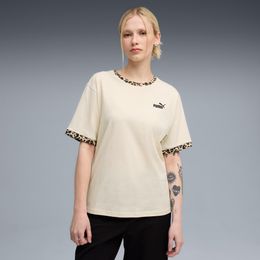 Puma Damen T-Shirt "ESS GRAPHIC ANIMAL RELAXED TEE", wei&szlig;, Gr. M, unifarben, Jersey, Obermaterial: 100% Baumwolle, Shirts, sportlicher Stil,