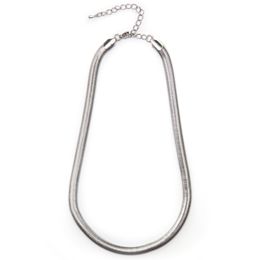 Firetti Damen Collier "Halsschmuck Fischgr&auml;tglieder", Metall, L: 46 B: 6mm, grau, Metall, B:6mm, Halsketten