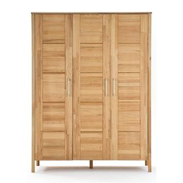 Kleiderschrank Home Affaire, B:156cm H:202cm T:61cm, beige, Massivholz, Schlafzimmer, Schr&auml;nke, "Modesty II", aus massivem Kernbuchenholz, in