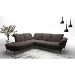 Sit & More Ecksofa SIT & MORE, B:302cm H:91cm T:270cm, grau, 100%Polyester, Wohnzimmer, Sofas, "Dance, L-Form, inkl. Sitztiefenverstellung", inkl. Click&Seat,