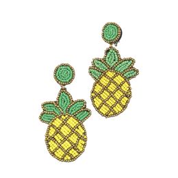 Damen Paar Ohrclips "Ananas", gelb, Collezione Alessandro, Glas, Ohrringe