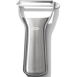 OXO GOOD GRIPS Kartoffelsch&auml;ler, B:8cm L:13cm, silber, K&uuml;chenschneider, integrierte Kartoffelaugenentferner, Edelstahl