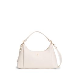 Tommy Hilfiger Damen Schultertasche "TH ESSENTIAL SHOULDER BAG"creme, Lederimitat, unifarben, Taschen, Damen Umh&auml;ngetasche, Tragetasche mit edlem