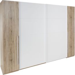 Schwebet&uuml;renschrank Schlafkontor, B:270cm H:225cm T:61cm, wei&szlig;, Schr&auml;nke, "Match", mit Dreh- und Schwebet&uuml;ren