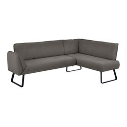 K+w Komfort & Wohnen Eckbank, H:91cm T:68cm, grau, K+W KOMFORT & WOHNEN, Esszimmer, Sitzb&auml;nke, "Drive", mit Seitenteilverstellung am langem Schenkel zur