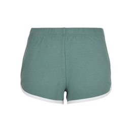 Urban Classics Damen Stoffhose "Urban Classics Damen Ladies Organic Interlock Retro Hotpants"paleleaf, wei&szlig;, Gr. XXL, unifarben, 100% Baumwolle, Hosen