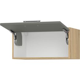 H&auml;ngeschrank KOCHSTATION, B:60cm H:30cm T:37cm, grau, K&uuml;che, Schr&auml;nke, ""KS-Scafa"", in mehreren Breiten, H&ouml;he 30 cm, mit Klappe