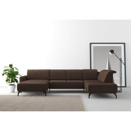 Sit & More Wohnlandschaft SIT & MORE, B:337cm H:84cm T:205cm, braun, Sofas, "Bailando U-Form", wahlweise mit Kopfteilverstellung und Vorziehsitz, motorisch