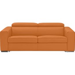 2,5-Sitzer Egoitaliano, B:226cm H:97cm T:103cm, orange, Sofas, "Cabiria, Design und super Sitzkomfort", inkl. manuell verstellbarer Kopfst&uuml;tzen, mit