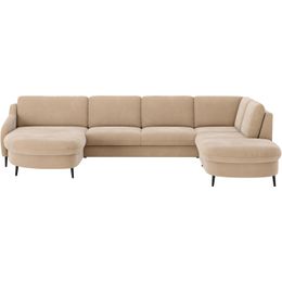 Sit & More Wohnlandschaft SIT & MORE, B:372cm H:90cm T:239cm, braun, 100% Polyester, Sofas, "Soul U-Form", wahlweise mit Bett und Bettkasten