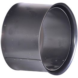FIREFIX Doppelwandfutter, B:20,5cm H:13cm L:20,5cm, silber, Wanddurchf&uuml;hrungen, unlackiert, &Oslash; 180 mm