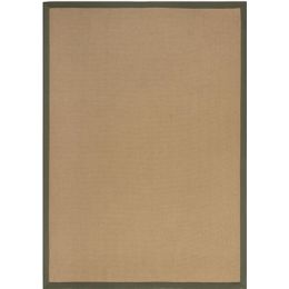 Teppich FLAIR RUGS, B:160cm H:3mm L:230cm, gr&uuml;n, Jute, Kunstfaser, Wohnzimmer, Teppiche, "Kira mit Fischgr&auml;tmuster, aus Jute"