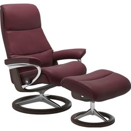 stressless "View" Set, Relaxsessel mit Hocker, mit Signature Base, Gr&ouml;&szlig;e S,Gestell Wenge