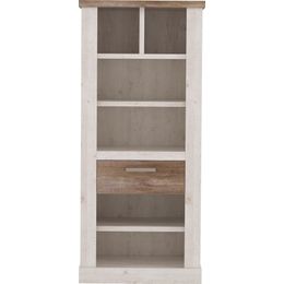 B&uuml;cherregal FORTE, B:71,2cm H:160,3cm T:41,3cm, wei&szlig;, FSC-zertifizierter Holzwerkstoff, Wohnzimmer, Regale, H&ouml;he 160 cm, Aktenregal mit Schublade, im