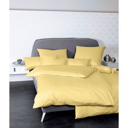 Bettw&auml;sche Janine, gelb, Mako-Satin, Obermaterial: 100% Baumwolle, Bettw&auml;sche, "Colors 31001", feinf&auml;dige uni Bettw&auml;sche f&uuml;r alle Jahreszeiten,
