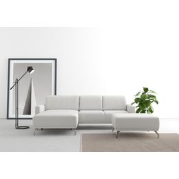 Sit & More Ecksofa SIT & MORE, B:251cm H:84cm T:163cm, grau, Wohnzimmer, Sofas, "Bailando L-Form", wahlweise mit Kopfteilverstellung und Vorziehsitz, motorisch