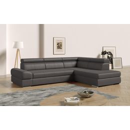 Sit & More Ecksofa SIT & MORE, B:270cm H:79cm T:213cm, braun, Wohnzimmer, Sofas, "Broadway L-Form", mit verstellbaren Kopfteilen, wahlweise mit Bettfunktion