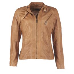 JCC Damen Bikerjacke "15-7-2", braun, Gr. XS, Obermaterial: 100% Leder Lamm; Futter: 100% Baumwolle; &Auml;rmelfutter: 100% Polyester; Wattierung: 100%