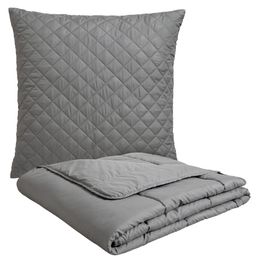 Microfaserbettdecke + Microfaserkissen OTTO HOME, grau, Bezug: 100% Polyester. F&uuml;llung: 100% Polyester, Bettwaren-Sets, "Clarra Spar Set, Decke +