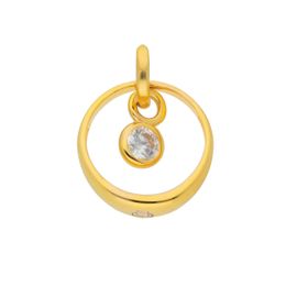 Adelia&acute;s ADELIA ́S Damen Kettenanh&auml;nger "Damen 333 Gold Anh&auml;nger mit Zirkonia &Oslash; 11,6 mm", Gold, gold, Gold, Schmuckanh&auml;nger, mit Zirkonia f&uuml;r Damen