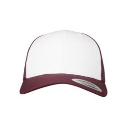 Flexfit Damen Flex Cap "Flexfit Unisex Retro Trucker Colored Front"maroon, wei&szlig;, maroon, 60% Baumwolle, 40% Polyester, Caps