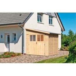 Gartenhaus Karibu, beige, Holzwerkstoff, Gartenh&auml;user, "Bodensee 2", naturbelassen oder terragrau