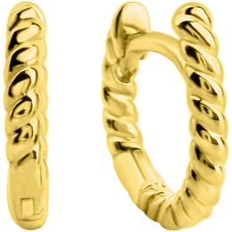 Firetti Damen Paar Creolen "Schmuck Geschenk Silber 925 Ohrschmuck Ohrringe Kugeln", 11,5mm, Silber 925 (Sterlingsilber), gold, Silber 925