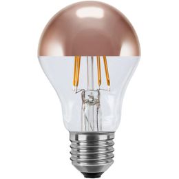 Segula LED-Leuchtmittel "LED Gl&uuml;hlampe Spiegelkopf Kupfer", L:110cm &Oslash;:60cm, braun, Leuchtmittel, dimmbar, E27, Gl&uuml;hlampe Spiegelkopf Kupfer, 2700K