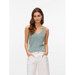 V&eacute;ro Moda VERO MODA Damen Stricktop "VMNEWLEX SUN SL TOP GA NOOS", grau, Gr. XS, unifarben, Strick, Obermaterial: 50% Viskose, 25% Baumwolle, 25% Polyacryl,