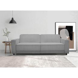 3-Sitzer DOREL HOME, B:225cm H:82cm T:84cm, grau, 100% Polyester, Sofas, "ALLIE Schlafsofa 225 cm", Bett-Funktion (108/190cm), trendiger Cord o.