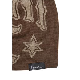 Karl Kani Damen Beanie "Karl Kani Looplabel Scully"schwarz braun, Kunstfaser, M&uuml;tzen