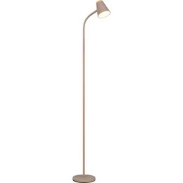 LED Stehlampe "PONGO, LED Stehleuchte mit ON/OFF Kippschalter am Lampenschirm, 3000K", 1, H: 145cm, 1 Stk.braun, REALITY LEUCHTEN, Wohnzimmer,