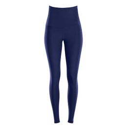 WINSHAPE Damen Leggings "Functional Comfort HWL112C", blau, Gr. L, 85% Polyester, 15% Elasthan, Hosen, Bauch-Weg-Effekt durch High Waist-Bund
