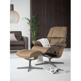stressless Fu&szlig;hocker "Reno" mit Cross Base, Gr&ouml;&szlig;e S, M & L, Holzakzent Eiche