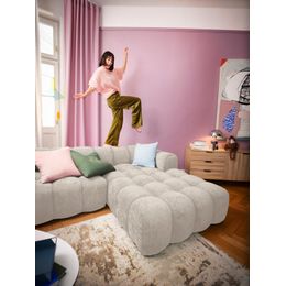 Ecksofa OTTO HOME "KALLIE L-Form, 248 cm - OTTO. Verl&auml;ssliche Qualit&auml;t.", beige, B:248cm H:72cm T:186cm, 100% Polyester, Sofas, Ecksofa, Bubble Optik, moderne Steppung, hoher Sitzkomfort, Topseller