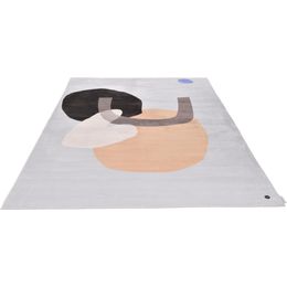 Teppich Tom Tailor HOME, B:160cm H:5mm L:230cm, beige, Polyester, Wohnzimmer, Teppiche, "Shapes - SIX", Kurzflor, bedruckt, modernes Design