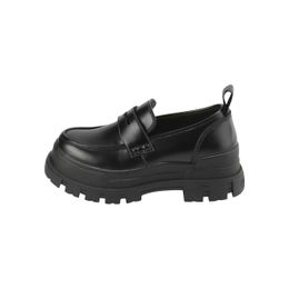 Trainingsschuh Buffalo "Buffalo Damen Buffalo Aspha Loafer Shoe Flat", Damen, Gr. 40, schwarz, Polyurethan, unifarben, Schuhe
