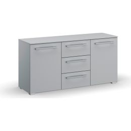 Kombikommode Rauch, B:120cm H:61cm T:42cm, grau, Holzwerkstoff, Schlafzimmer, Sideboards, "Kommode Sideboard W&auml;scheschrank Schrank SKAT PURE", mit 1