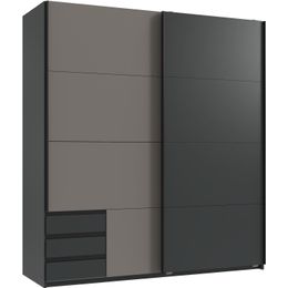 Schwebet&uuml;renschrank wimex, B:180cm H:198cm T:64cm, grau, Schr&auml;nke, "Emden", Mit Au&szlig;enschubk&auml;sten