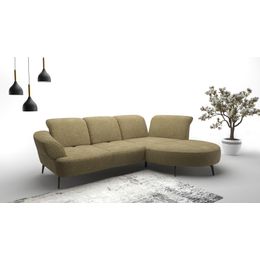 Sit & More Ecksofa SIT & MORE, B:313cm H:91cm T:208cm, gr&uuml;n, 100% Polyester, Wohnzimmer, Sofas, "Dance, L-Form, inkl. Sitztiefenverstellung", inkl. Click&Seat,