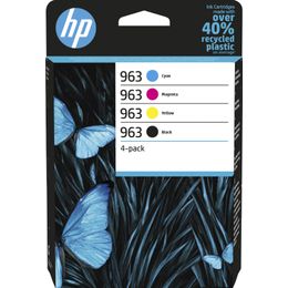 HP Tintenpatrone "963 4er-Pack", bunt, Tintenpatronen, original HP Farbpatrone, Instant Ink, cyan/magenta/yellow/schwarz