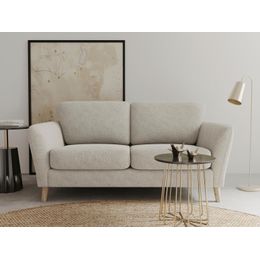 Home Affaire "MARSEILLE Kompaktsofa 170 cm, Cord, Flachgewebe, Struktur, Webstoff" Massivholzbeine Eiche, Landhausstil, Wellenunterfederung