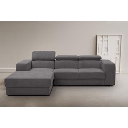 Ecksofa WERK2, B:270cm H:76cm T:192cm, grau, 92% Polyester, 8% Nylon, Wohnzimmer, Sofas, "Cherry, modernes Sofa mit Komfortfunktionen, Breite 270cm,