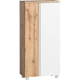 Midischrank Welltime, B:65cm H:130cm T:35cm, wei&szlig;, MDF, Badezimmer, Schr&auml;nke, "S&ouml;lden"