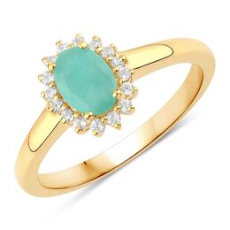 Rafaela Donata Damen Fingerring "K716", 56, 2mmgelbgold, Fingerringe, aus Sterling Silber
