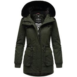 Marikoo Damen Wintermantel "Olessaa", gr&uuml;n, Gr. M, Obermaterial: 100% Baumwolle. Futter: 100% Polyester. Wattierung: 100% Polyester. &Auml;rmelfutter: