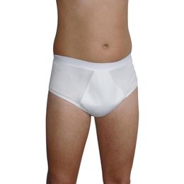 Hydas Herren Inkontinenzslip "aus Baumwolle, mit integrierter Saugeinlage", 8, wei&szlig;, Obermaterial: 100% Baumwolle, Unterhosen, Diskret und