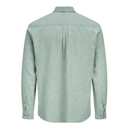 Jack & Jones JACK & JONES Herren Langarmhemd "JJESUMMER LINEN BLEND SHIRT L/S SN", gr&uuml;n, Gr. S, unifarben, Web, Obermaterial: 70% Baumwolle, 30% Leinen, Hemden,