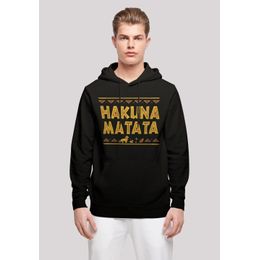 F4NT4STIC Herren Kapuzenpullover "K&ouml;nig der L&ouml;wen Hakuna Matata", schwarz, Gr. S, Obermaterial: 50% Baumwolle, 50% Polyester, Pullover, Print