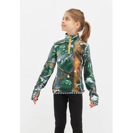 WeeDo M&auml;dchen Langarmshirt "WOODS Funderwear", gr&uuml;n, Gr. 104, Obermaterial: 95% Polyester, 5% Elasthan, Shirts, Feuchtigkeitsregulierendes